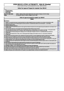 FEES REGULATING AUTHORITY - 2024-25 - MSIBM